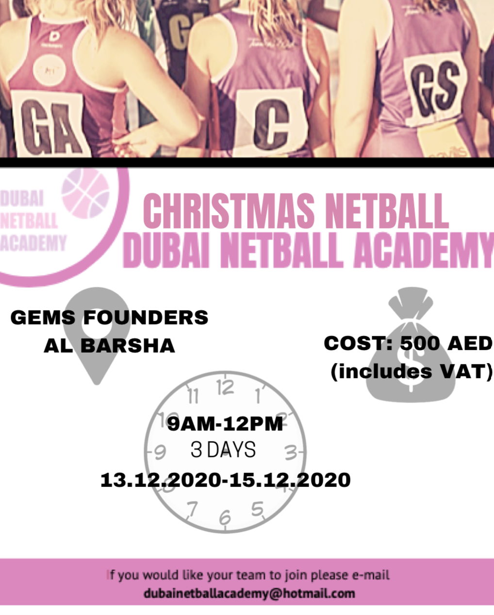 Dubai Netball Academy Winter Sessions - Gulf Youth Sport
